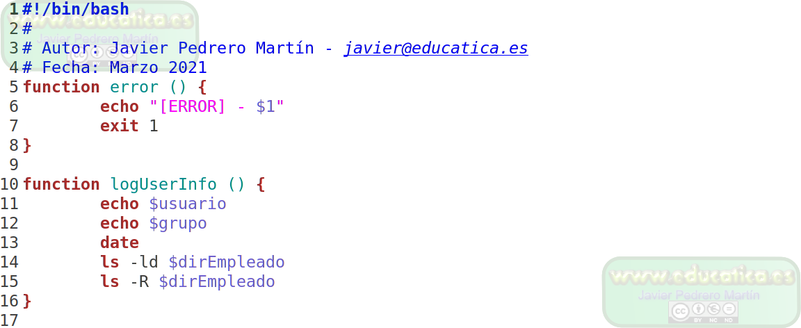 Análisis De Bash Shell Scripts Ejercicio 01 Educatica