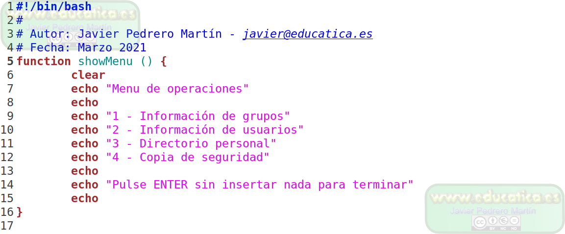 Análisis De Bash Shell Scripts Ejercicio 03 Educatica
