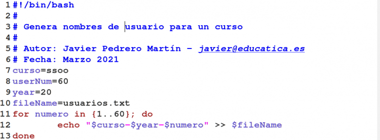 Más ejemplos de scripts – educatica!