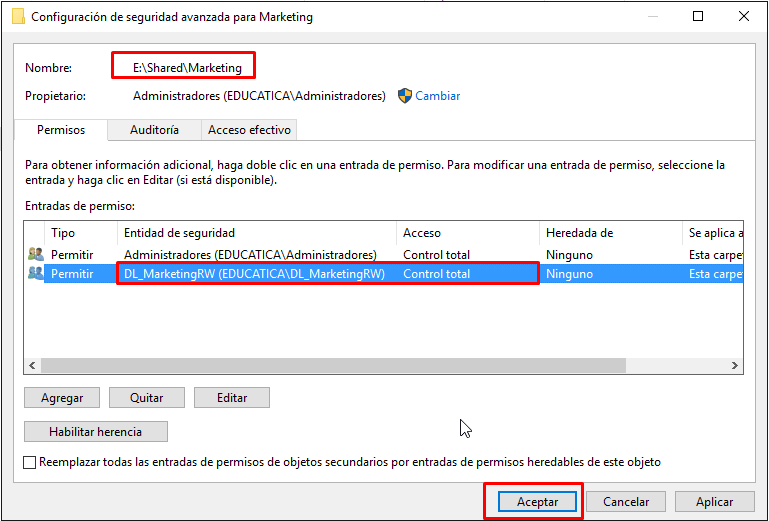 Jugando con Active Directory. 6 – Compartiendo recursos: AGDLP – Página ...