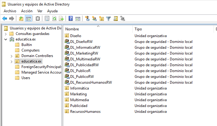 Jugando con Active Directory. 6 – Compartiendo recursos: AGDLP – Página ...